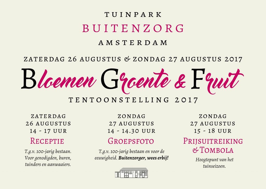 Eeuwfeest 2017 Tuinpark Buitenzorg A Dam